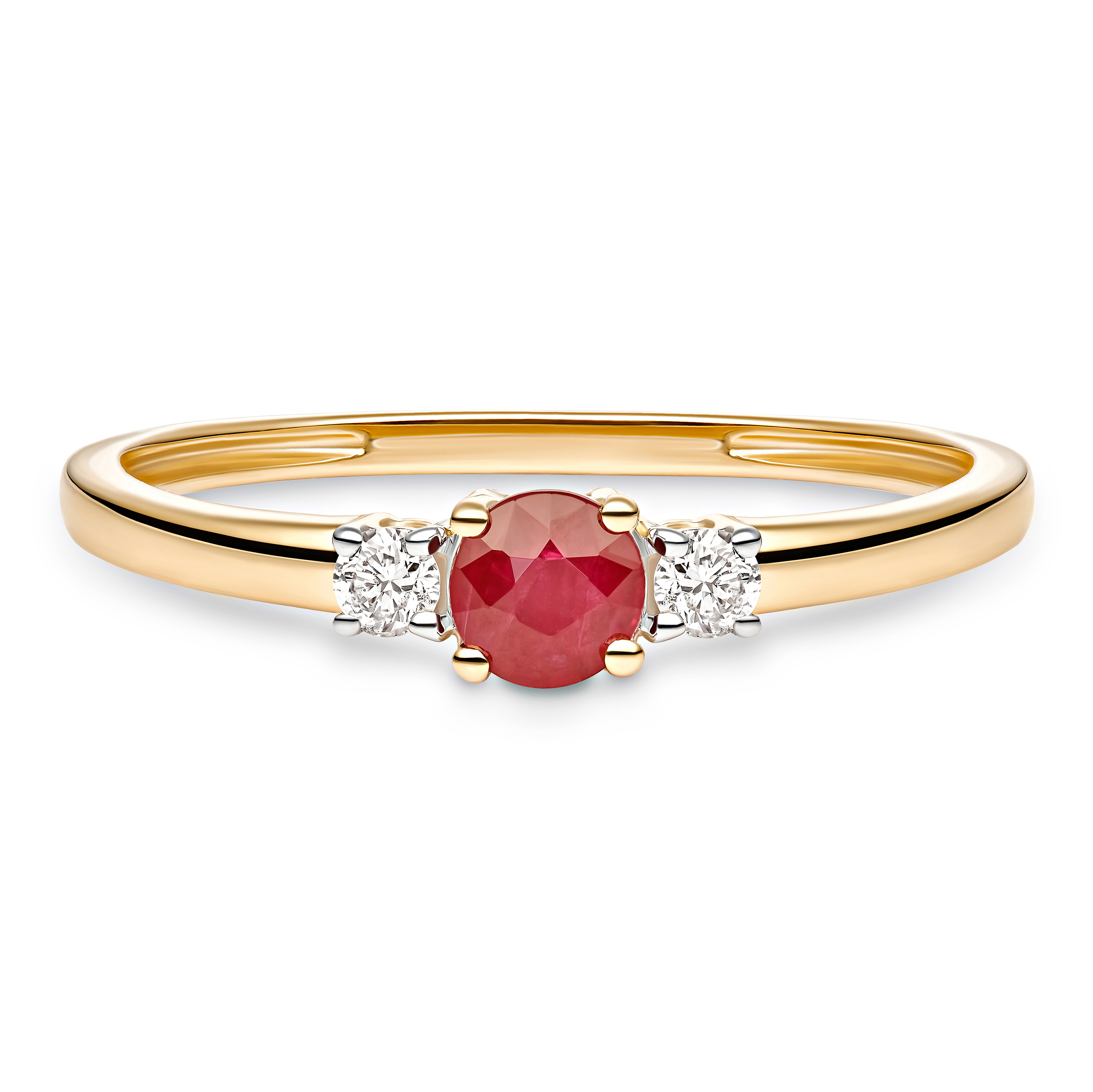 Ruby Sparkle zlatni prsten s rubinom i dijamantima - 18 kt - Zlatarna Dodić